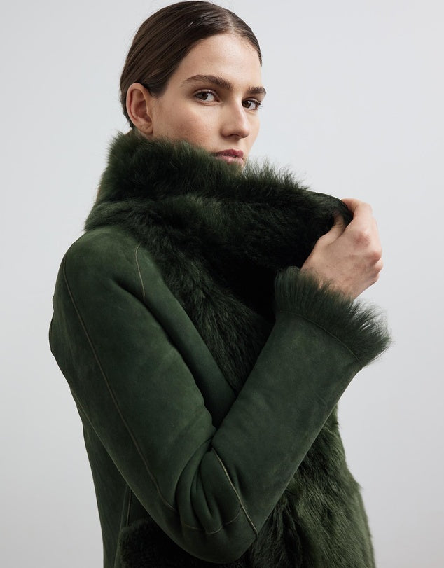The Spring Street Olive Green Womens Luxe Coat By West14th. Made From ...